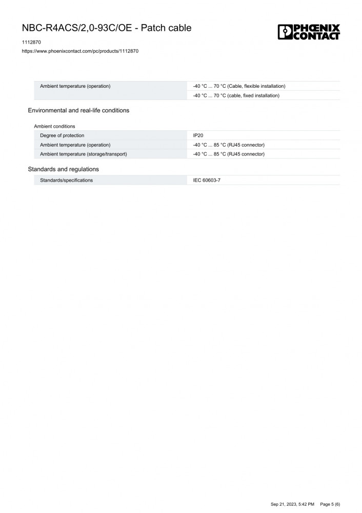 Phoenix Contact 1112870 technical document page 5