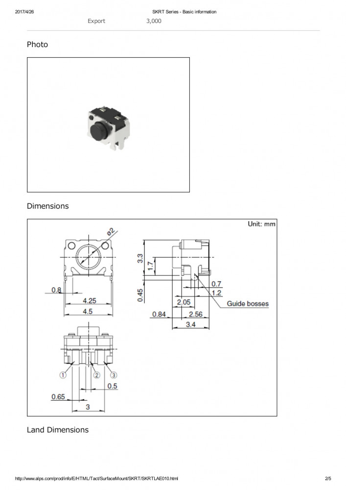 SKRTLAE010 dimensions drawing