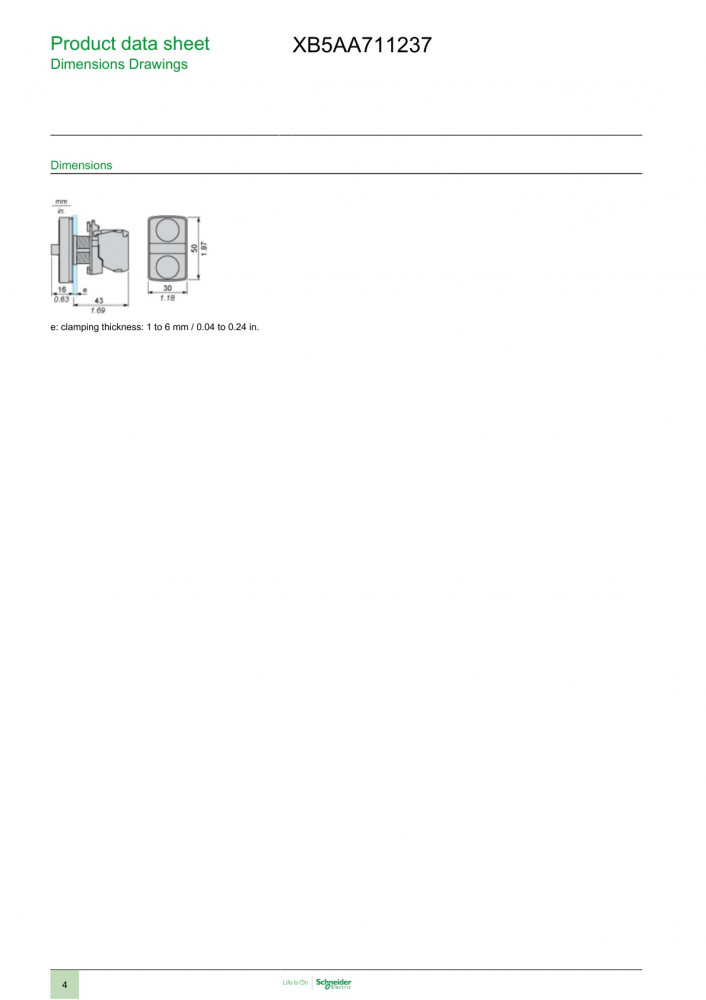 XB5AA711237 technical document page 4