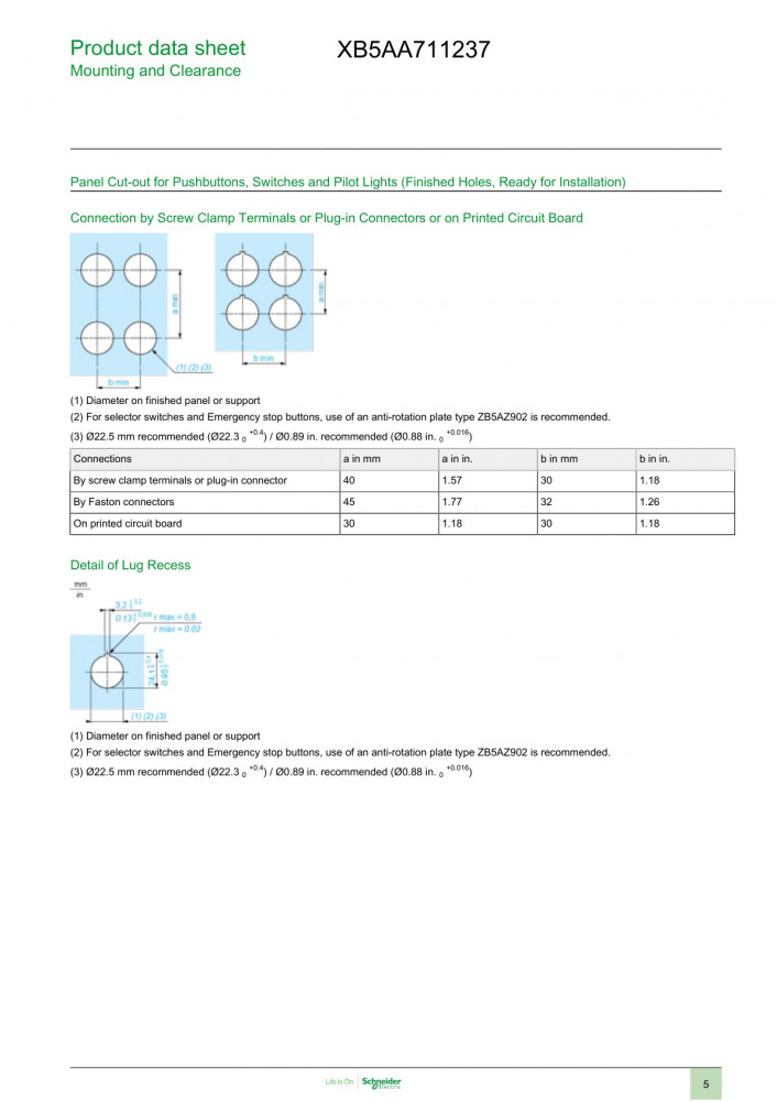 XB5AA711237 technical document page 5