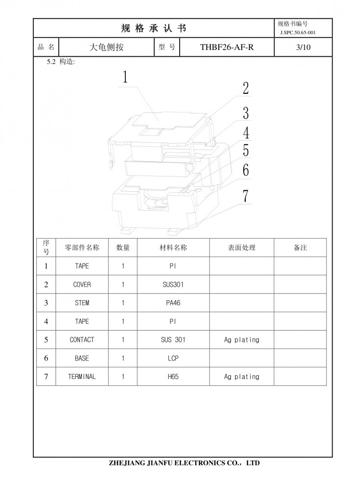 THBF26-AF-R specification page 3