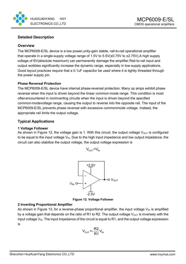 MCP6009-E/SL-HXY datasheet page 8