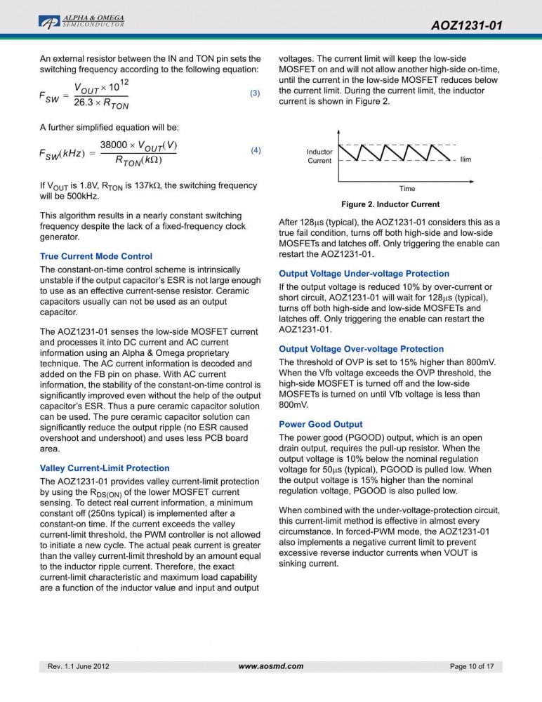 AOZ1231QI-01 datasheet page 10
