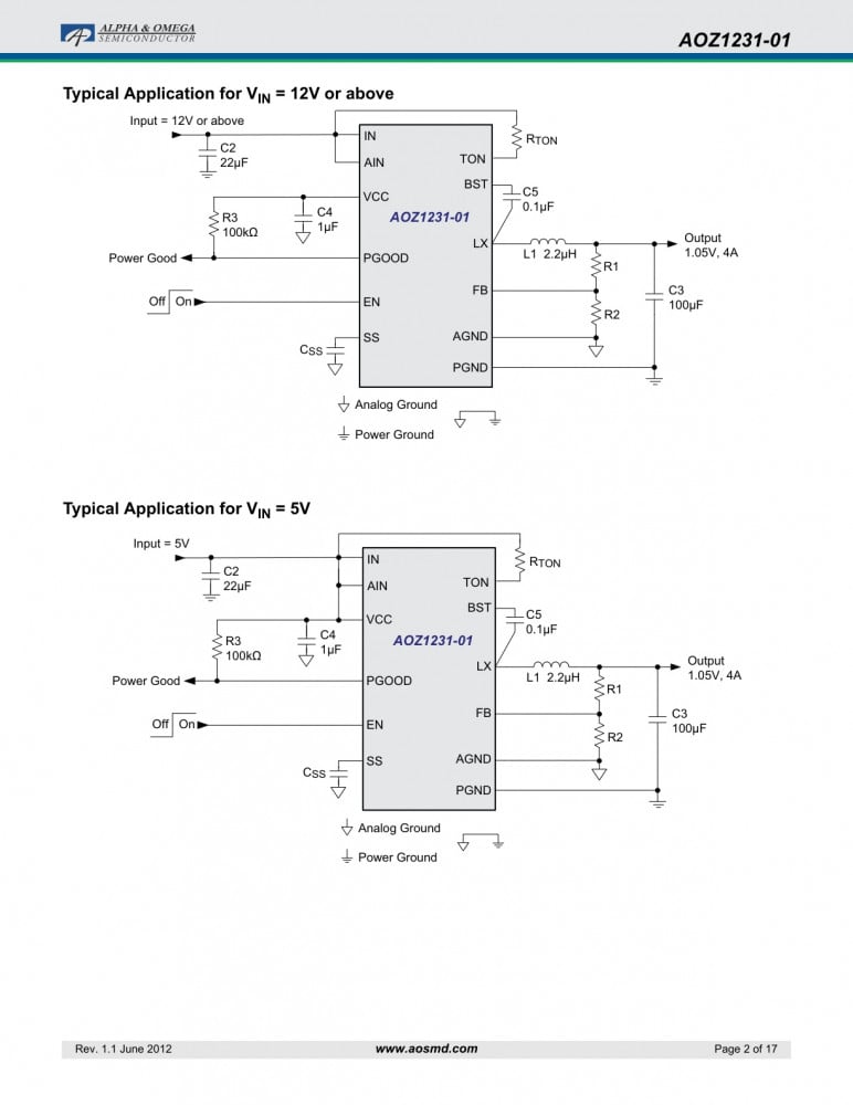 AOZ1231QI-01 datasheet page 2