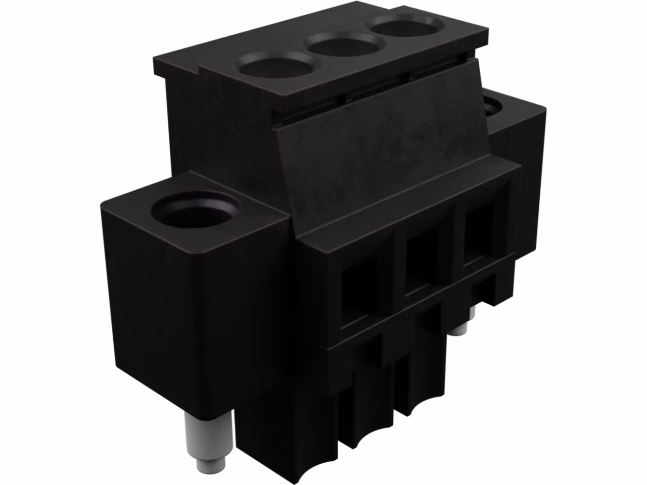 3.81mm Pitch Eurostyle Vertical Plug, with Retention Screws, Rear Wire Entry, Gold (Au) Plated, Black, 3 Circuits for sale