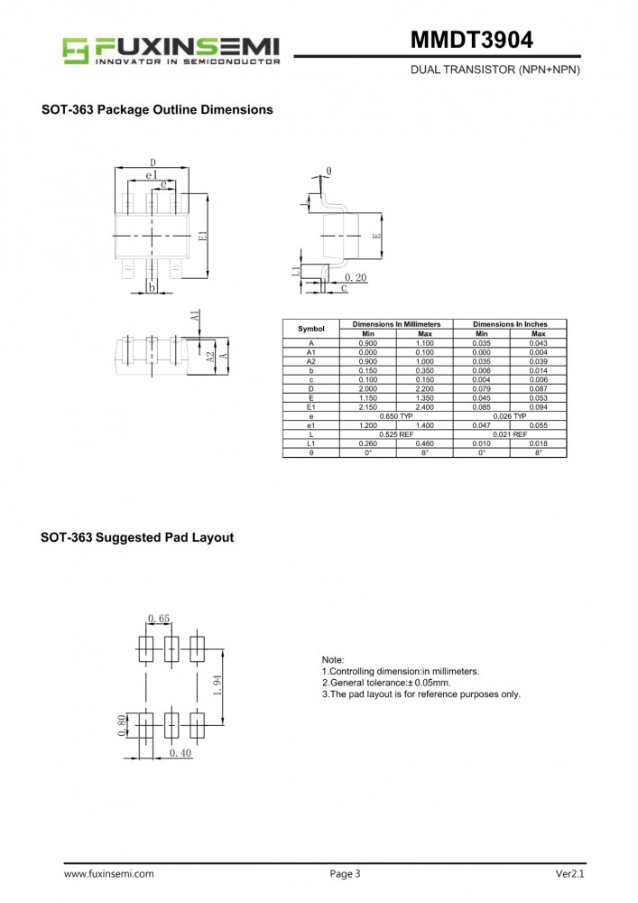 MMDT3904 datasheet page 3