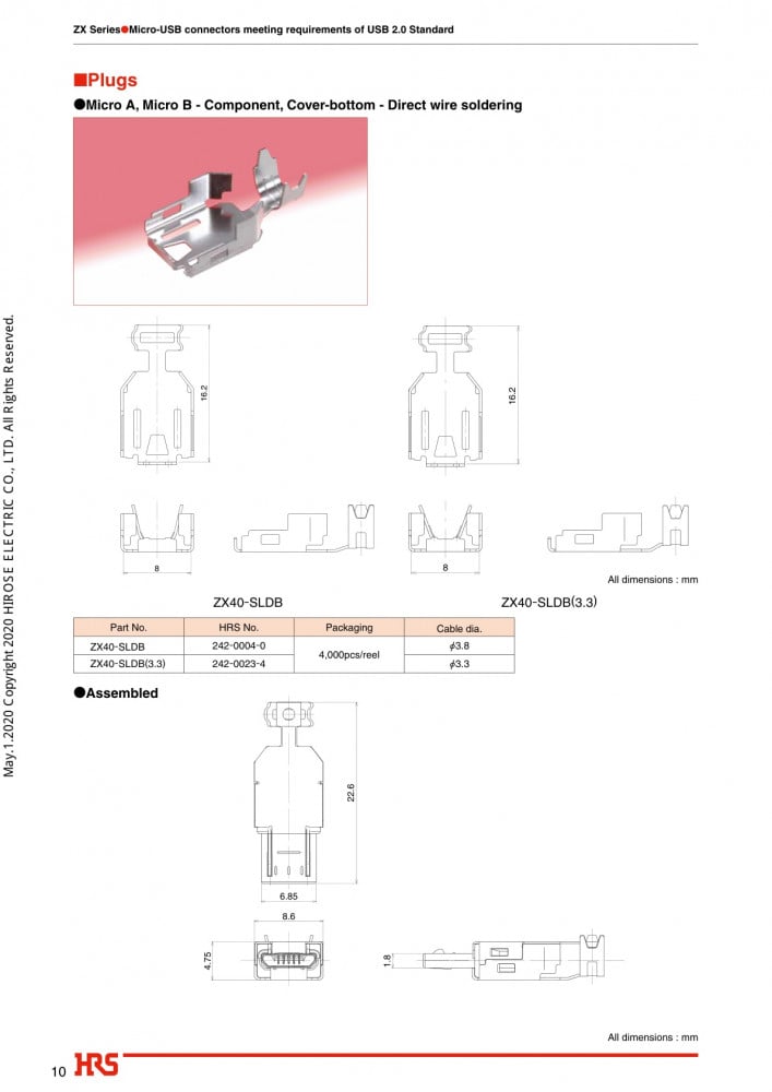 HRS ZX Series datasheet page 10