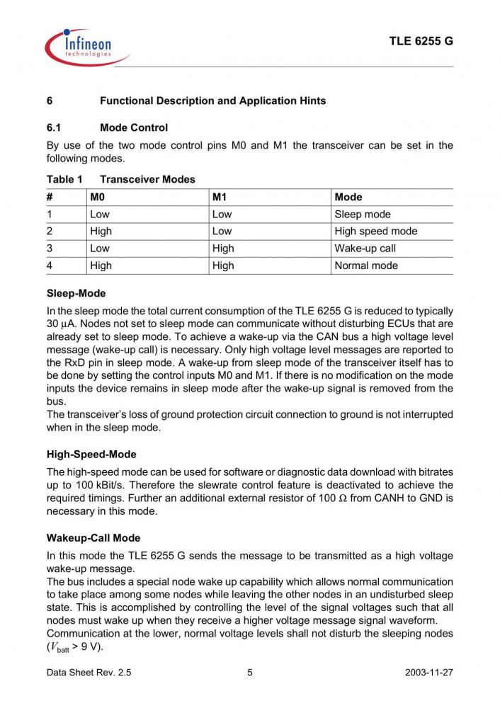 TLE6255G datasheet page 5