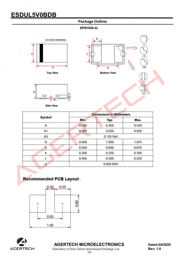 ESDUL5V0BDB datasheet page 5