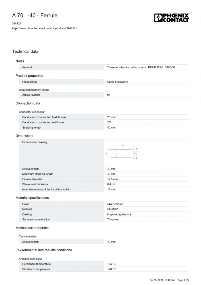 Phoenix Contact 3241241 technical document page 2