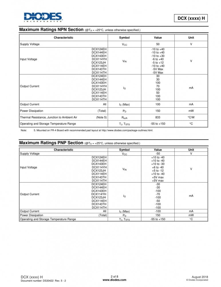 DCX114TH-7 datasheet page 2