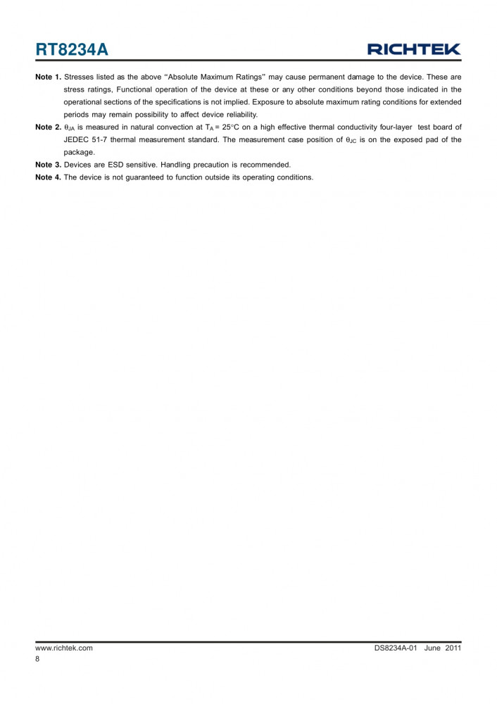 RT8234A datasheet page 8