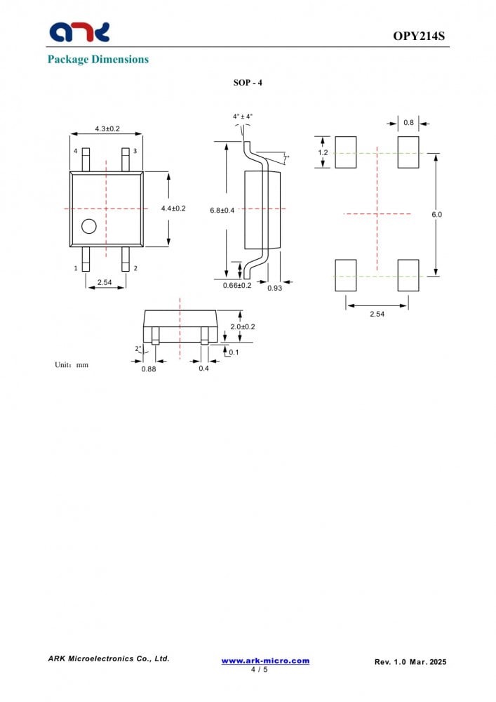 OPY214S datasheet page 4
