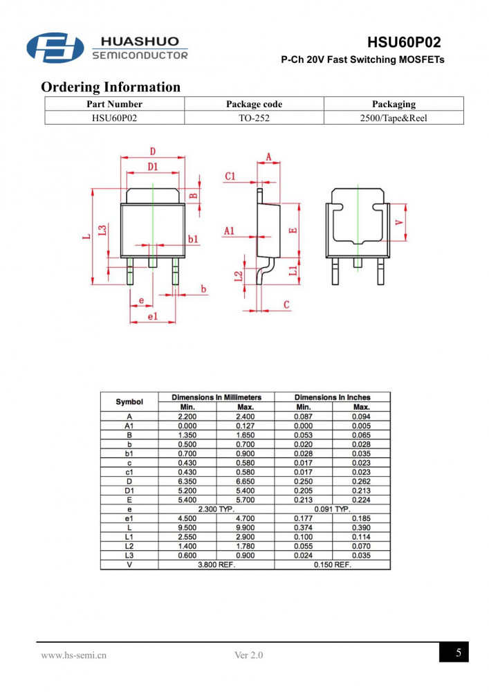 HSU60P02 datasheet page 5