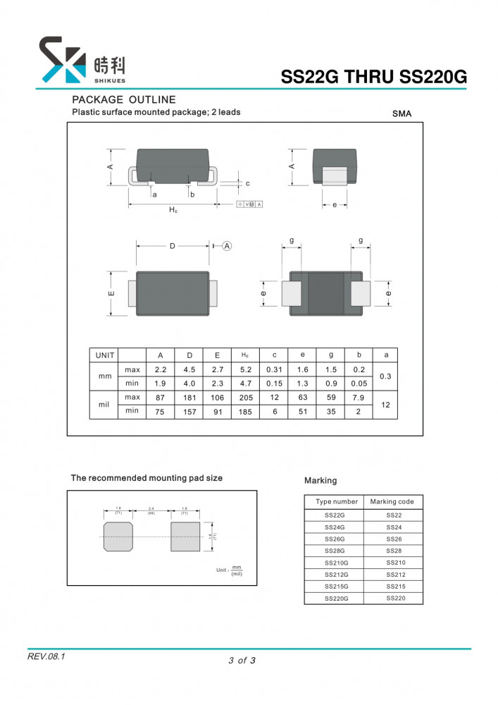 SS26G datasheet page 3