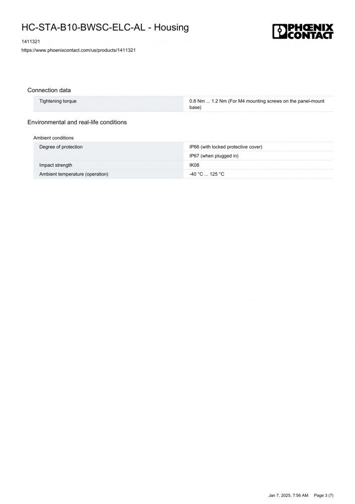 Phoenix Contact 1411321 technical document page 3