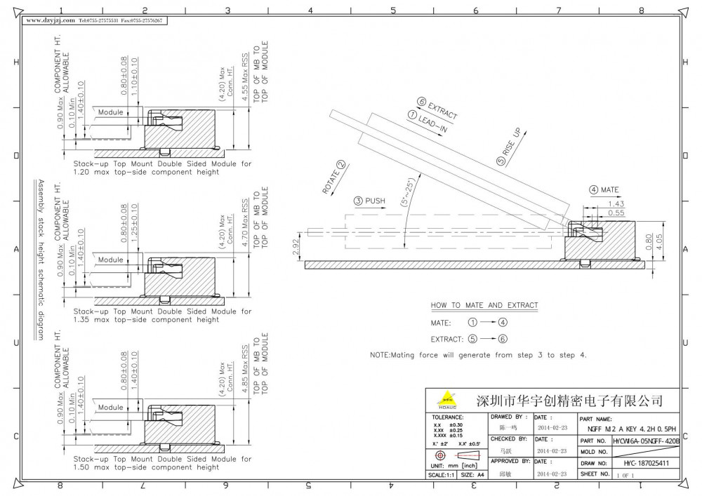 HOAUC HYCW16A-05NGFF-420B drawing page 2