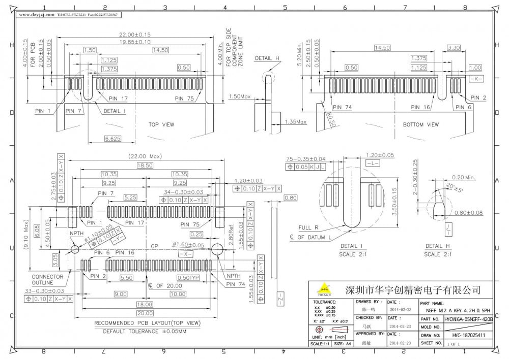 HOAUC HYCW16A-05NGFF-420B drawing page 3