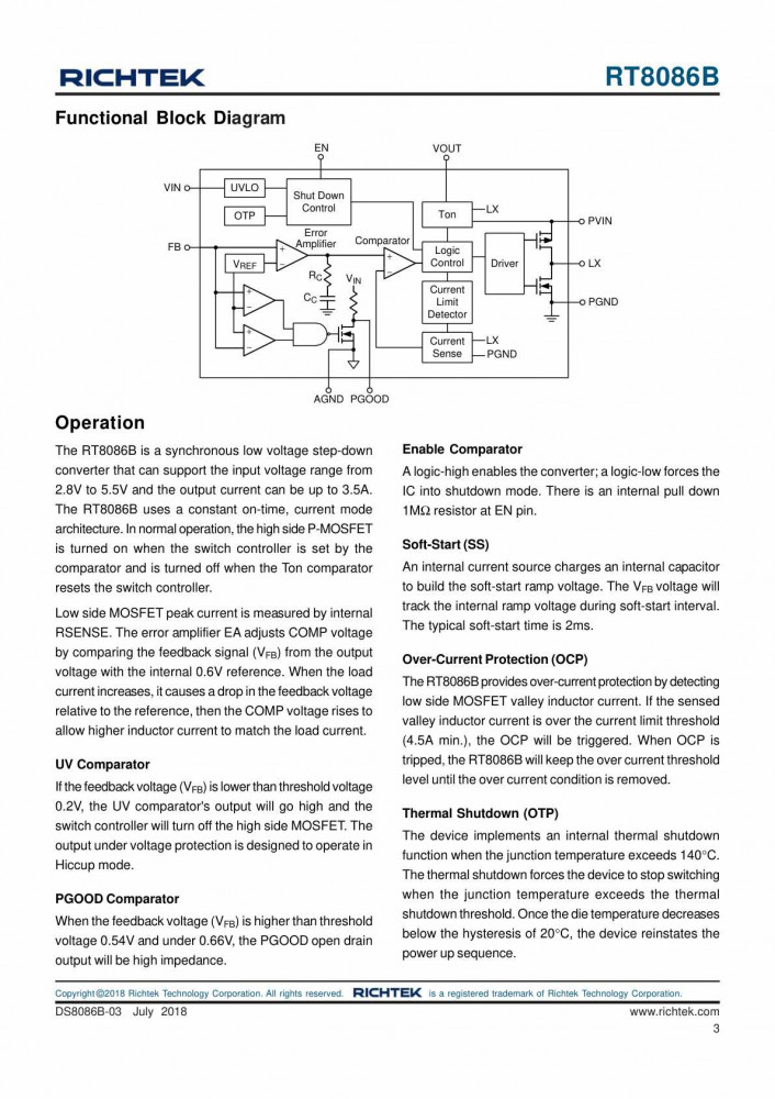 RT8086B datasheet page 3