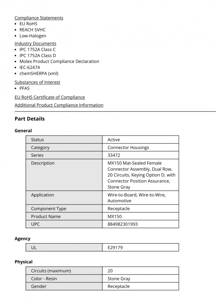MOLEX 334722063 product document image, page 2