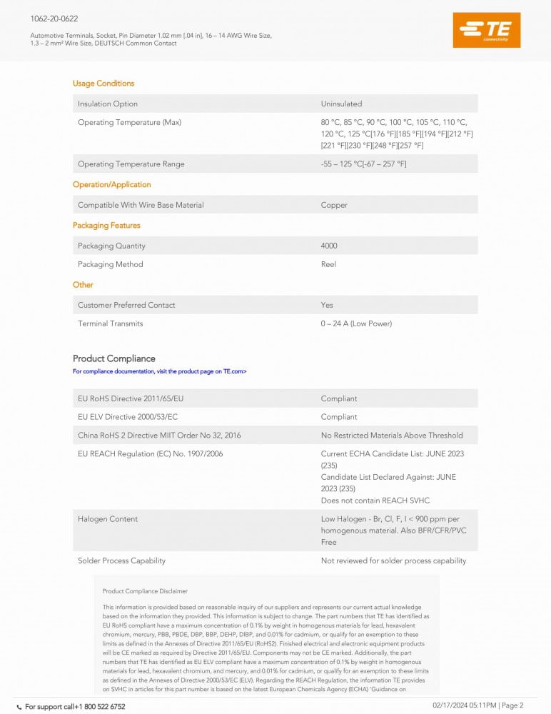 1062-20-0622 technical document page 2