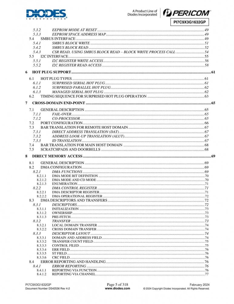 PI7C9X3G1632GPEHFCE datasheet page 5