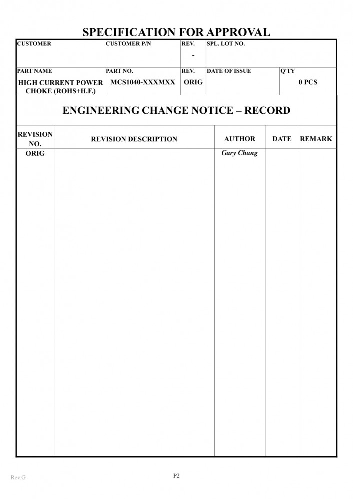 PSA MCS1040-1R0MN1 approval document page 3