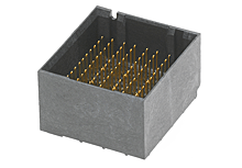 Impact 100 Ohm 6 Pair Vertical Orthogonal Header Left Guided, Right Endwall, 12 Columns, 216 Circuits, Pin Length 5.50mm, Plated Through Hole Dimension 0.39mm, Lead-Free
