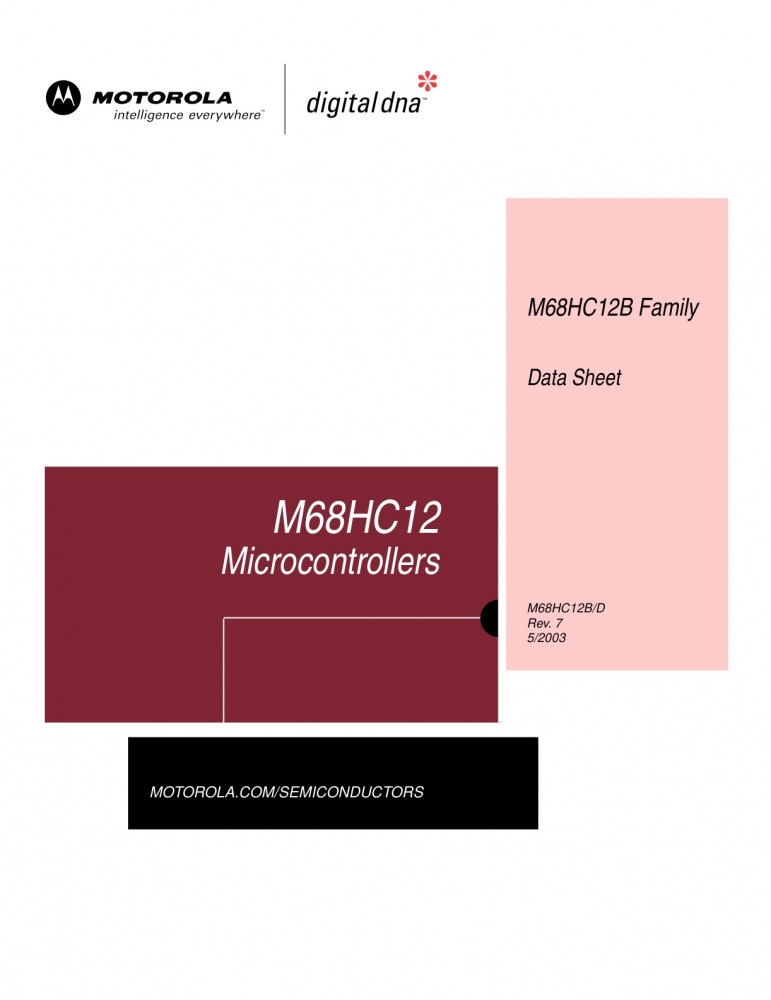 M68HC12B datasheet page 1