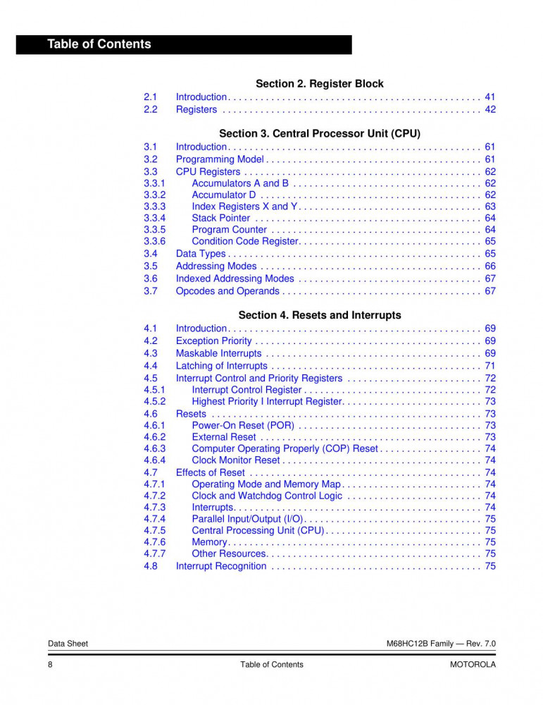 M68HC12B datasheet page 8
