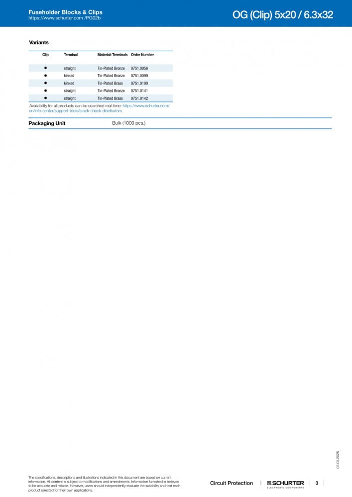 SCHURTER 0751.0142 product documentation page 3