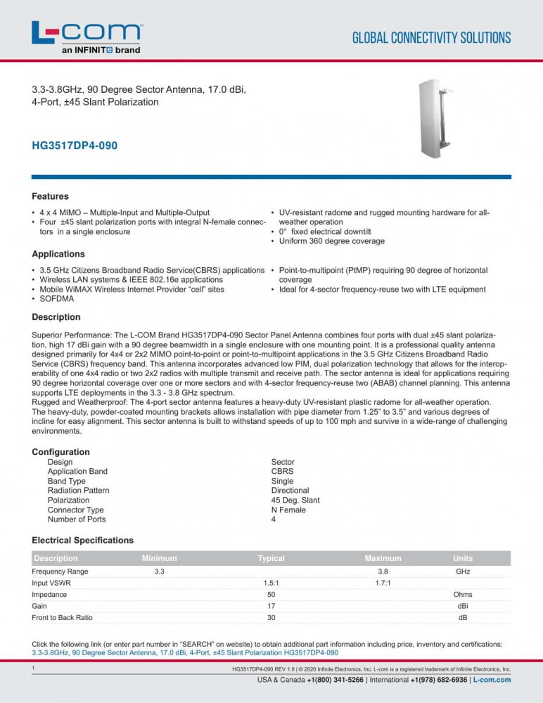 HG3517DP4-090 technical document page 1