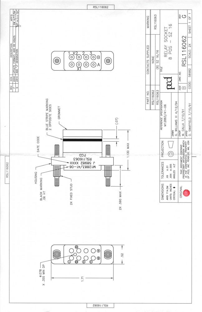 RSL116062 technical document page