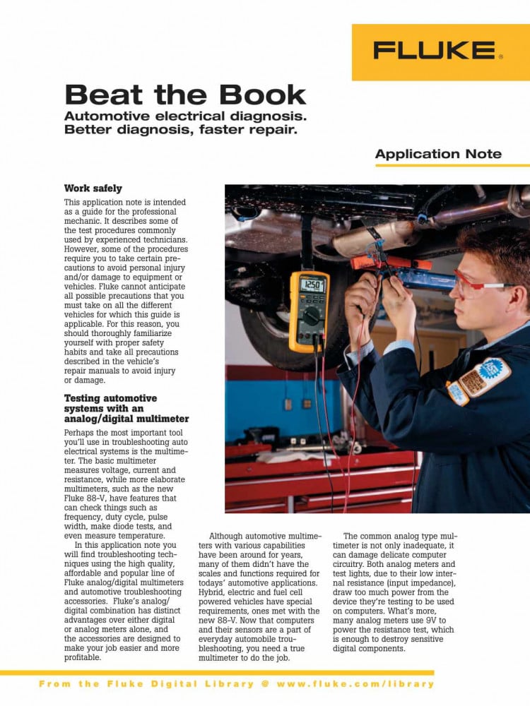 FLUKE technical document page 1