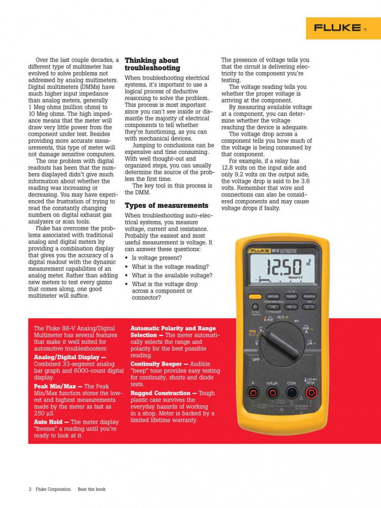 FLUKE technical document page 2