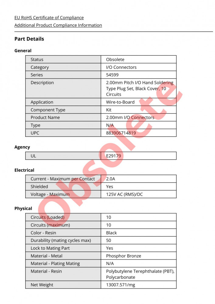 MOLEX 545991026 product document image 2