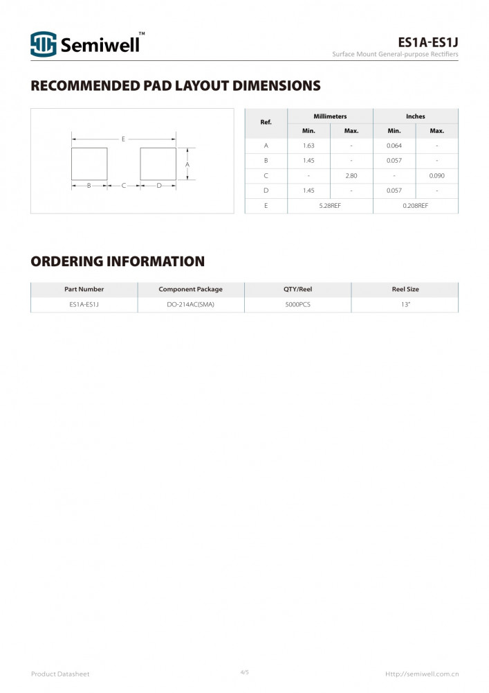 Semiwell ES1D datasheet page 4