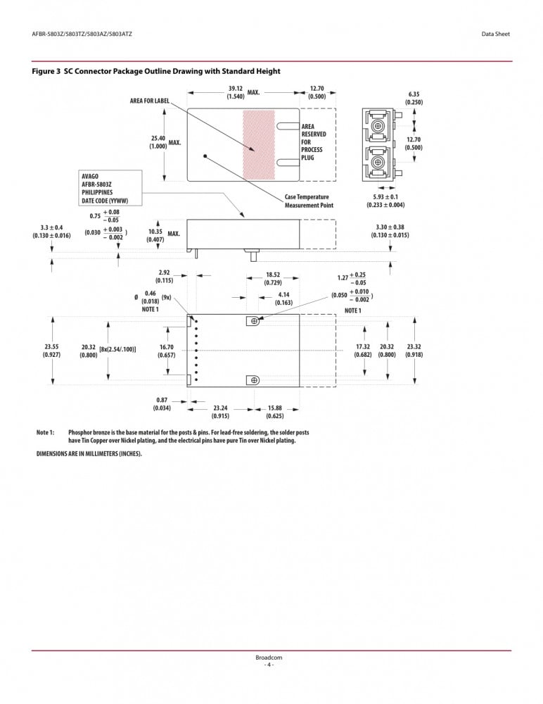 AFBR-5803AZ datasheet page 4