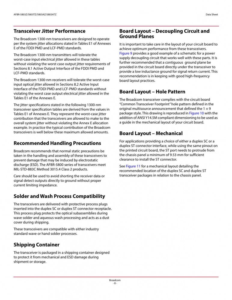 AFBR-5803AZ datasheet page 8