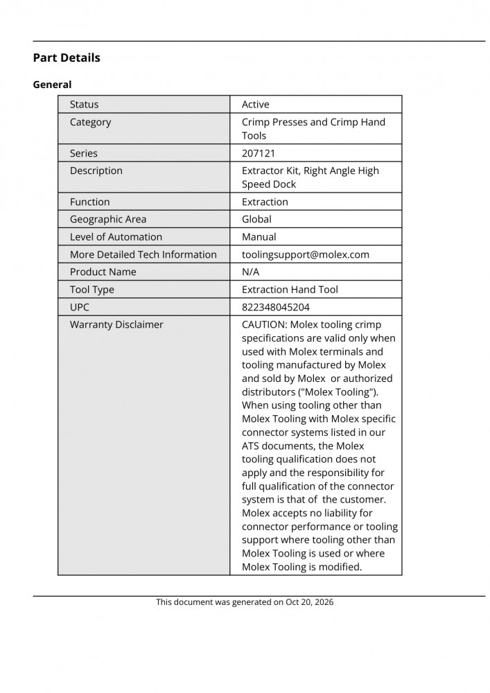Tooling specification document image, page 2