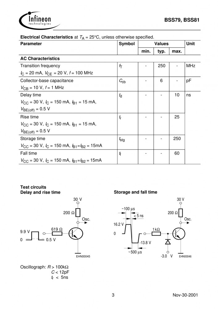 BSS79C technical document page 3
