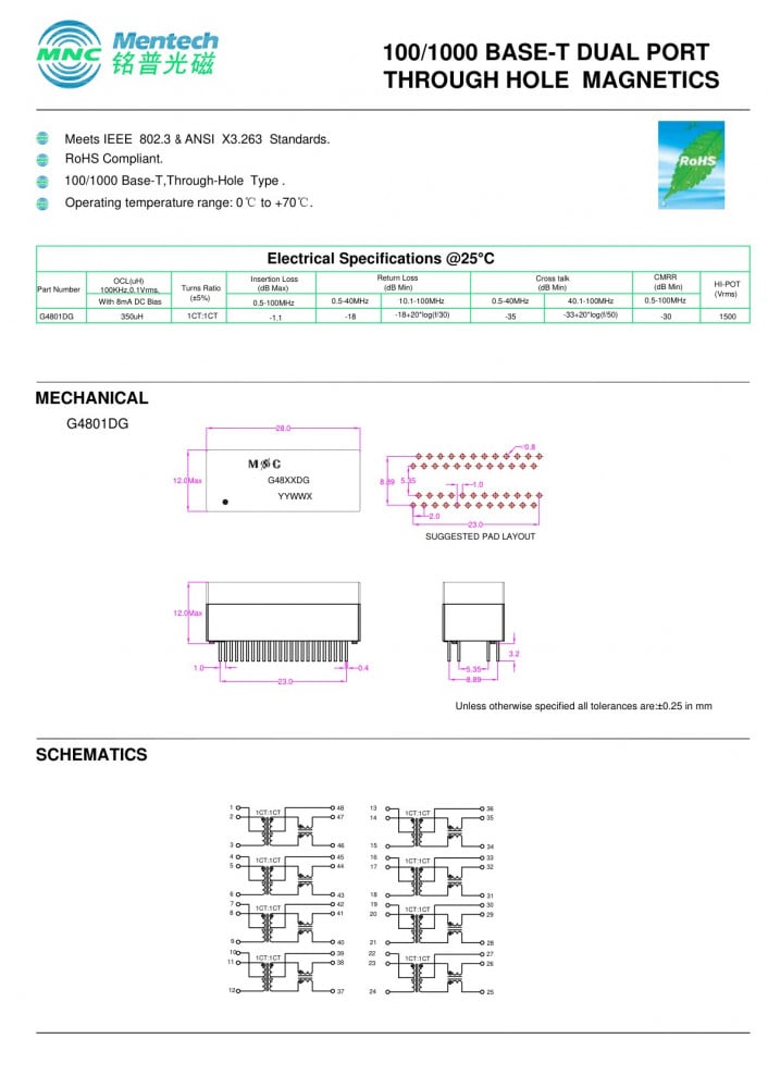 G4801DG technical document page