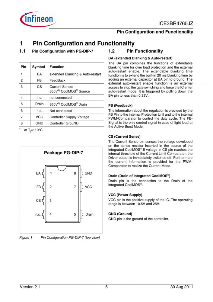 ICE3BR4765JZ datasheet page 6
