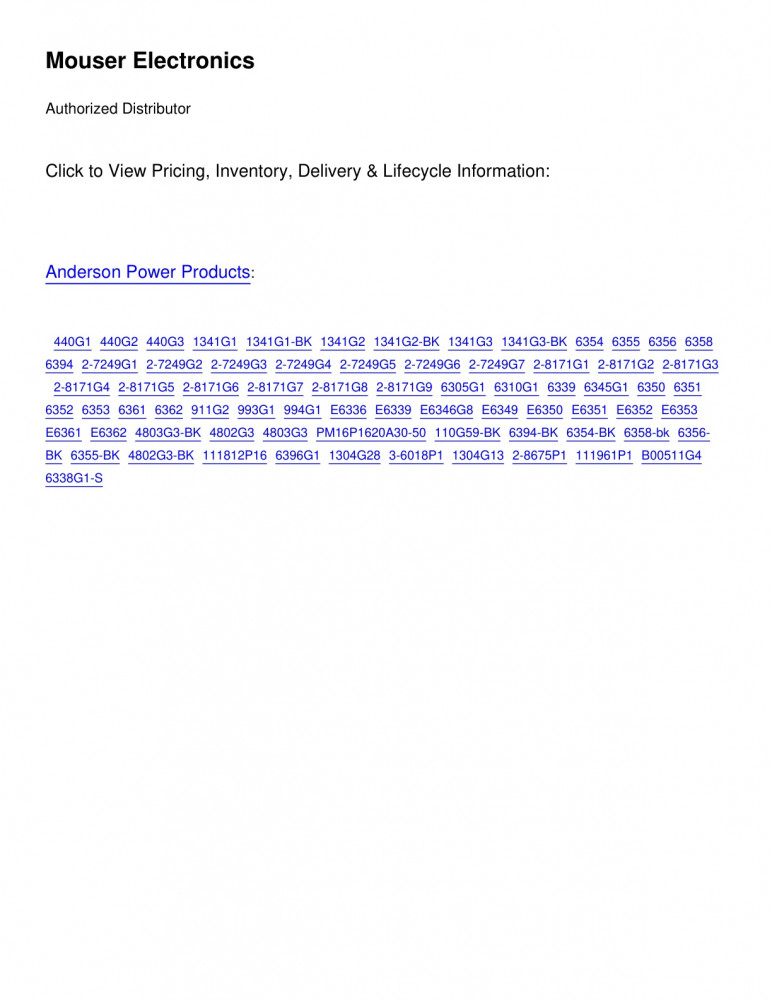 Anderson Power SBE 320 SBX 350 datasheet page 10