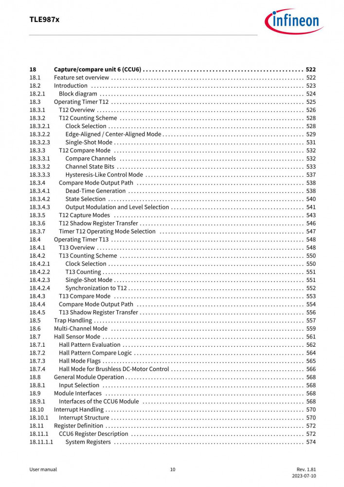 TLE987x technical document page 10