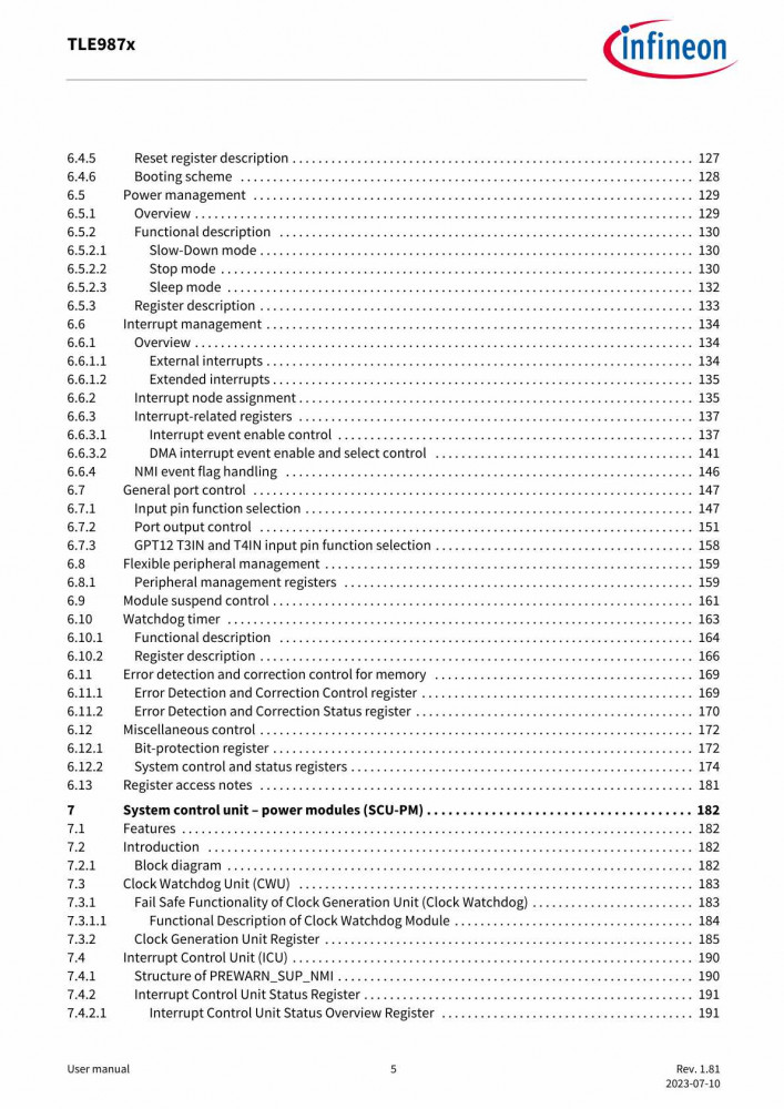 TLE987x technical document page 5
