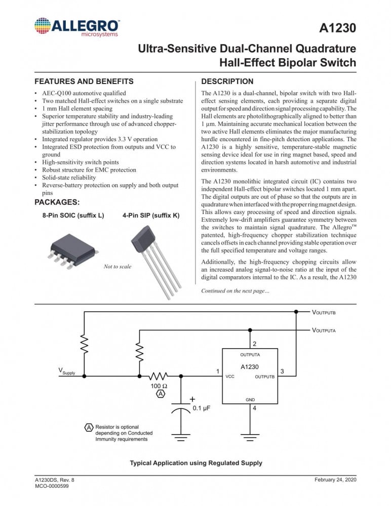 A1230LK-T datasheet page 1