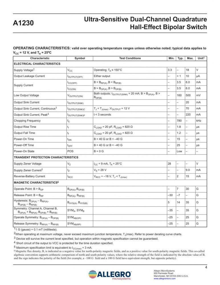 A1230LK-T datasheet page 4