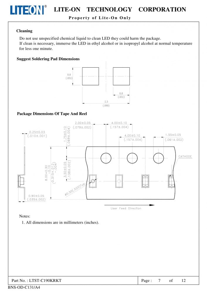 LTST-C190KRKT datasheet page 8