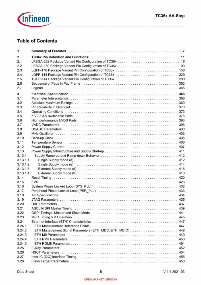 TC36x datasheet page 5